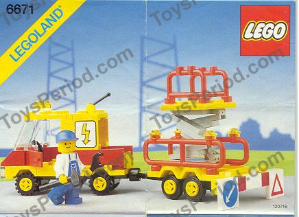 LEGO 6671 Utility Repair Lift Instructions and Parts List