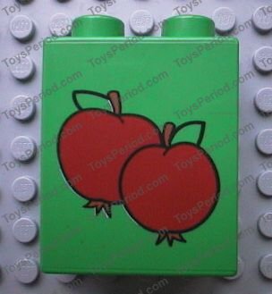 LEGO Sets with Part 4066pb089 Duplo Brick 1 x 2 x 2 with Two Apples Pattern
