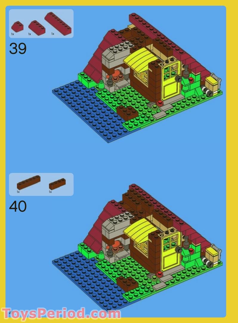 LEGO 5766 Log Cabin Instructions and Parts List