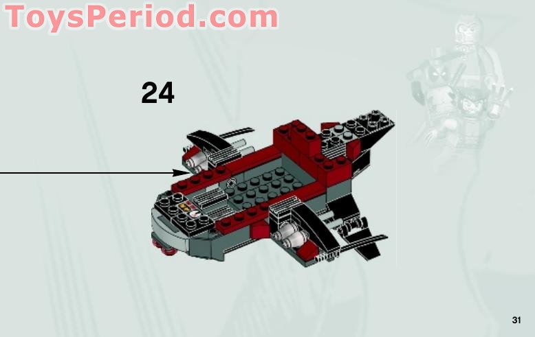 LEGO 6866 Wolverine's Chopper Showdown Instructions and Parts List