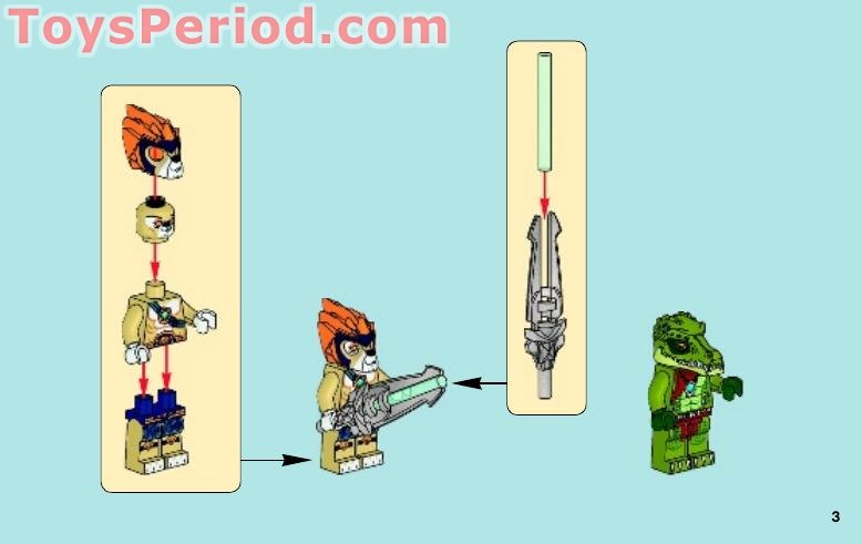 LEGO 70001 Crawley's Claw Ripper Instructions and Parts List
