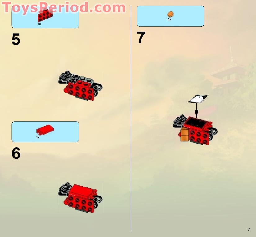 LEGO 9448 Samurai Mech Instructions and Parts List