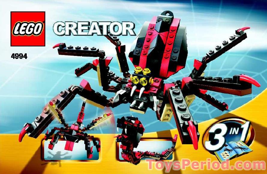 LEGO 4994 Fierce Creatures Instructions and Parts List
