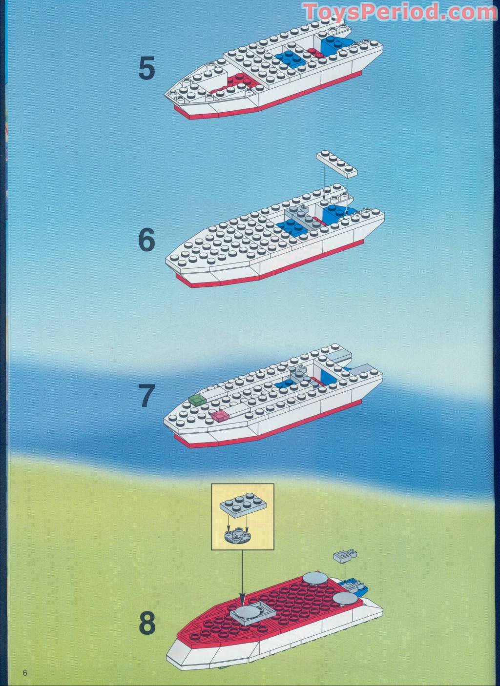 LEGO 6338 Hurricane Harbor Instructions and Parts List