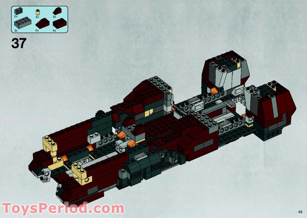 LEGO 7662 Trade Federation MTT Instructions and Parts List