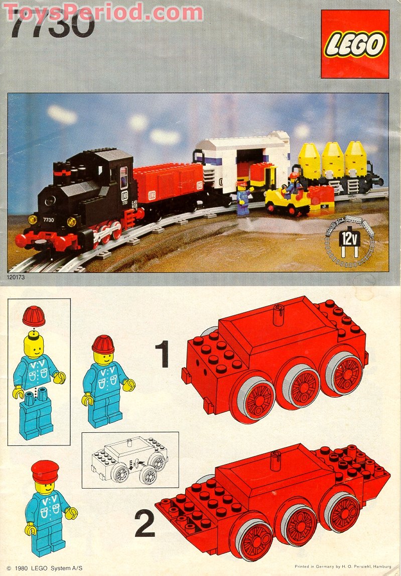 LEGO 7730 Electric Goods Train Instructions and Parts List