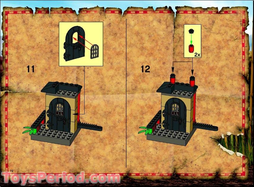 LEGO 7419 Dragon Fortress Instructions and Parts List