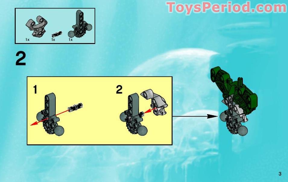 LEGO 8910 Toa Mahri Kongu Instructions and Parts List
