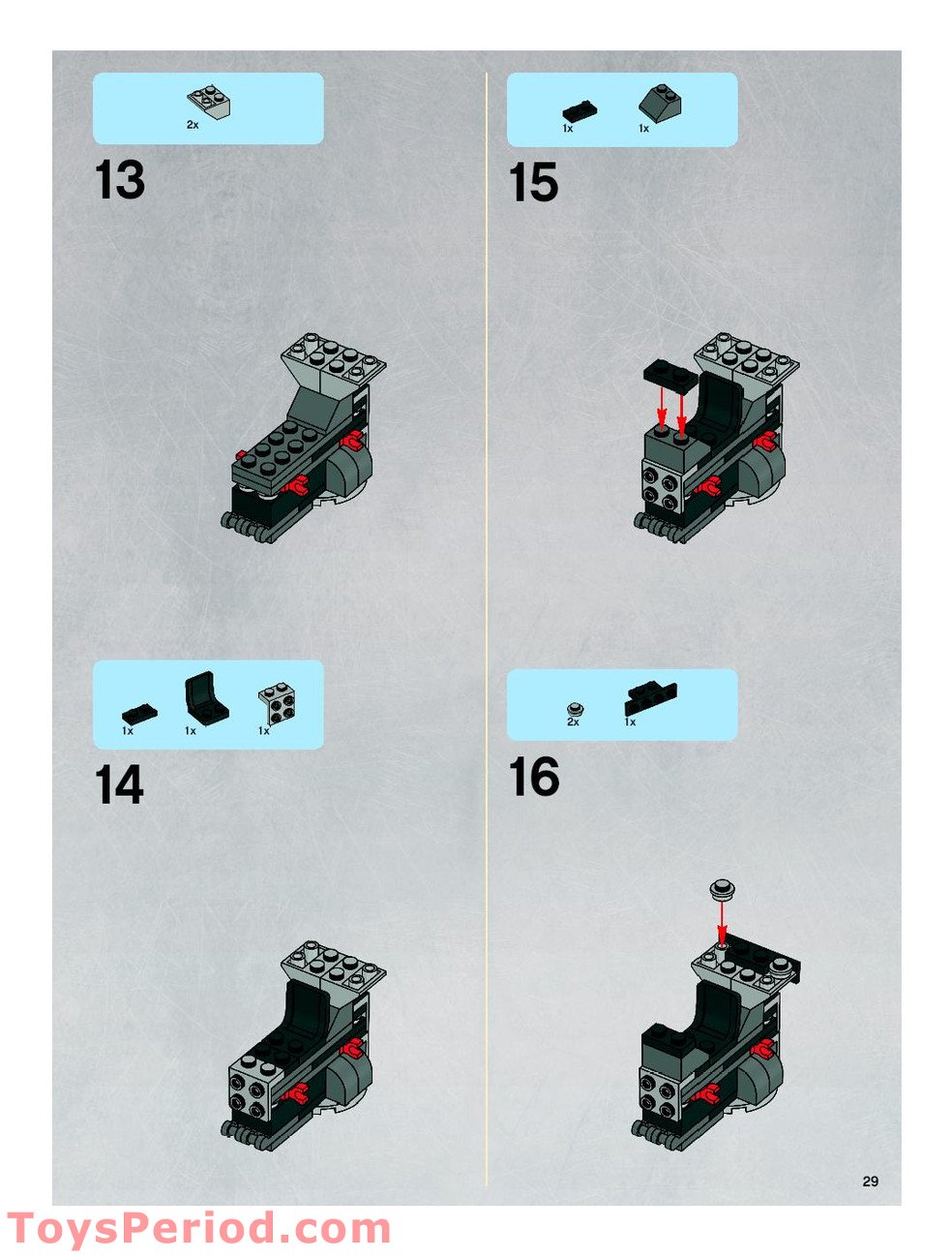 LEGO 8038 The Battle of Endor Instructions and Parts List