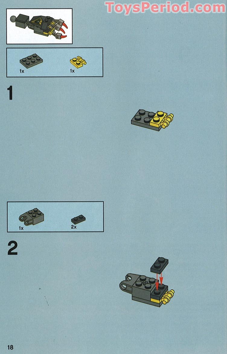 LEGO 8105 Iron Condor Instructions and Parts List