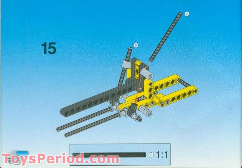 LEGO 8240 Slammer Stunt Bike Instructions and Parts List