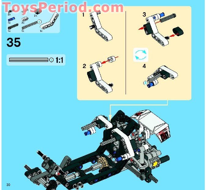 LEGO 8262 Quad Bike Instructions and Parts List