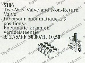 LEGO 5106 Two-Way Valve and Non-Return Valve Set Parts List