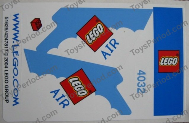 LEGO Sets with Part 4032.1stk01 Sticker Sheet for Set 4032-1 - LEGO Air ...