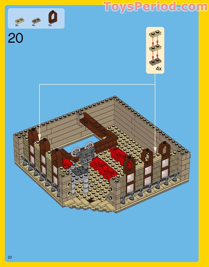 LEGO 10232 Palace Cinema Instructions and Parts List