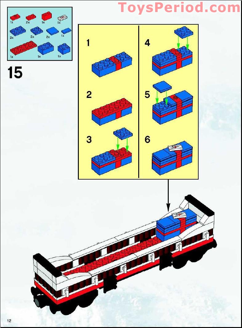 LEGO 10173 Holiday Train Instructions and Parts List