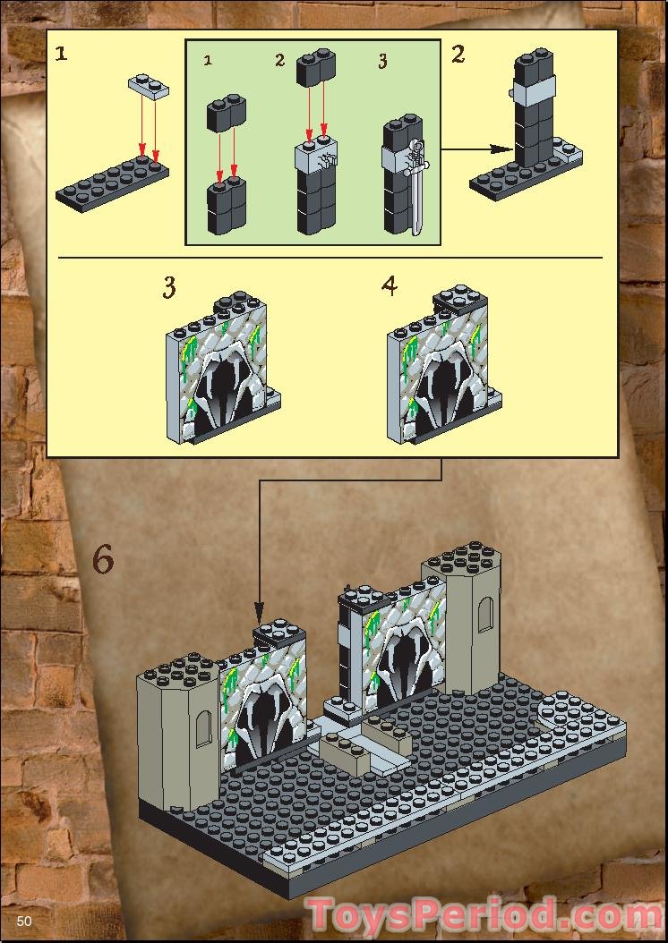 LEGO 4730 Chamber of Secrets Instructions and Parts List