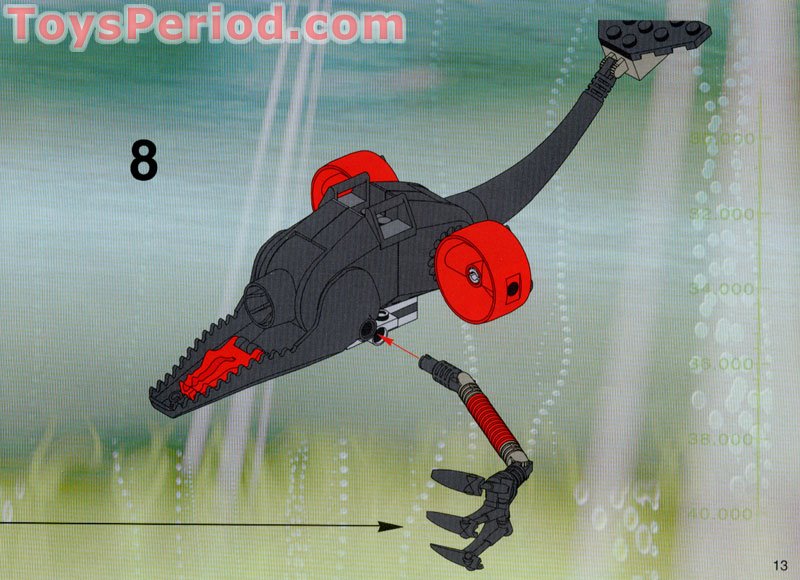 LEGO 4797 Ogel Mutant Killer Whale Instructions and Parts List