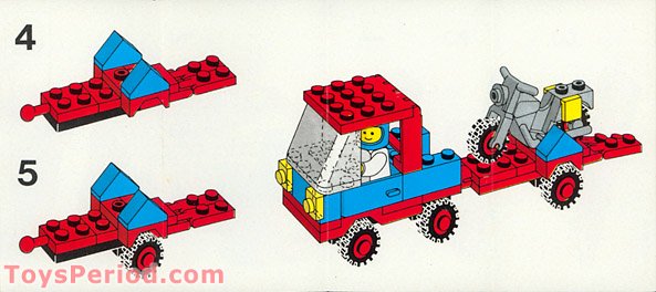LEGO 6654 Motorcycle Transport Instructions and Parts List