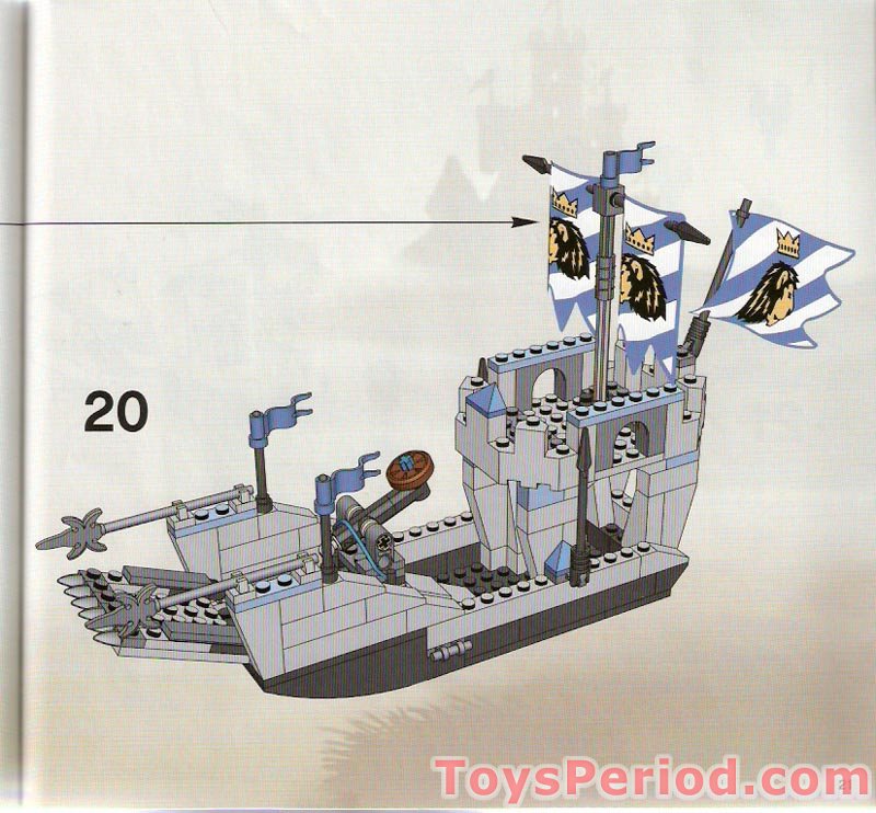 LEGO 8801 Knights' Attack Barge Instructions and Parts List