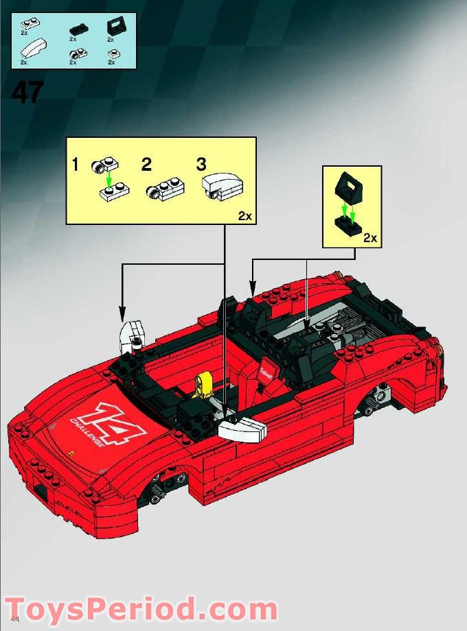 LEGO 8143 Ferrari 1:17 F430 Challenge Set Parts Inventory and ...