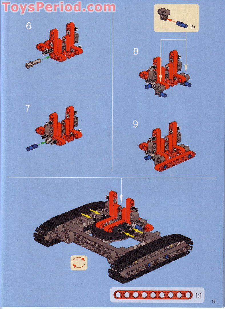 LEGO 8288 Crawler Crane Instructions and Parts List