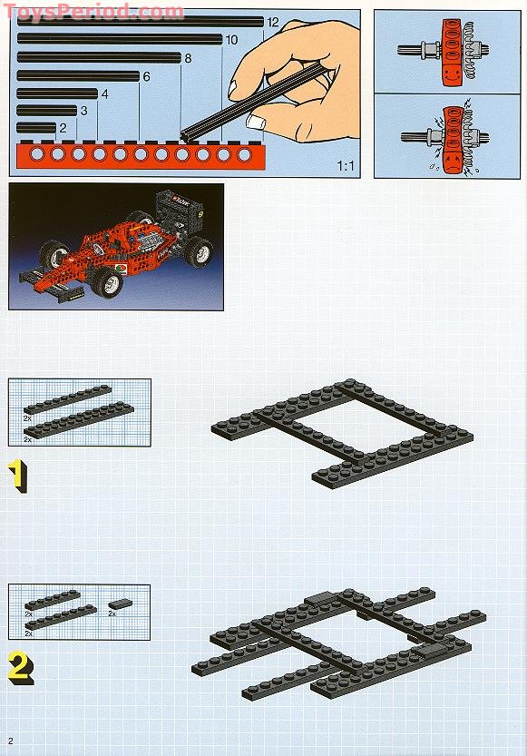 LEGO 8440 Formula Indy Racer Instructions and Parts List