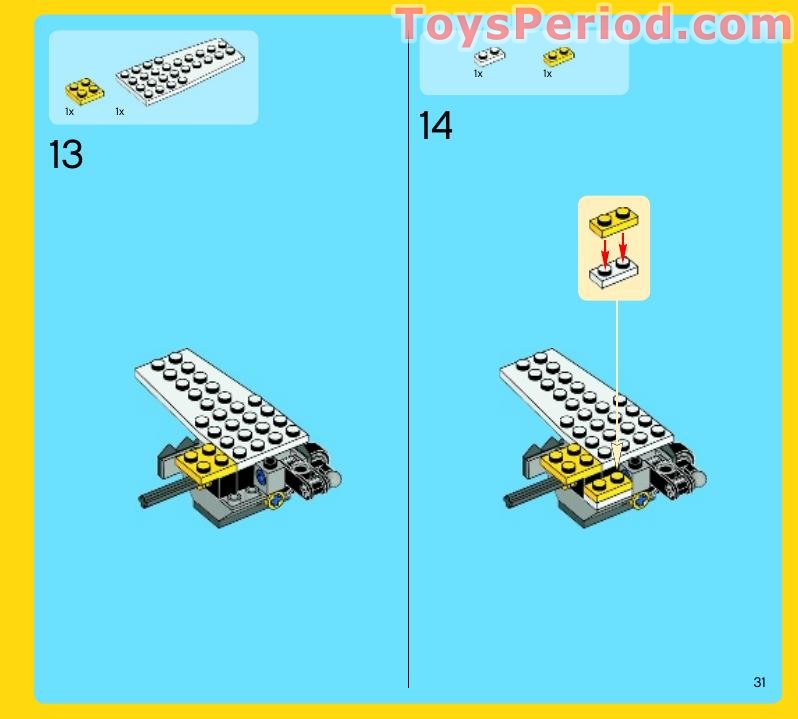 LEGO 7292 Propeller Adventures Instructions and Parts List