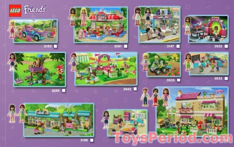 LEGO 3065 Olivia's Tree House Instructions and Parts List