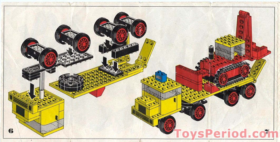 LEGO 376-1 Low-Loader with Excavator Instructions and Parts List