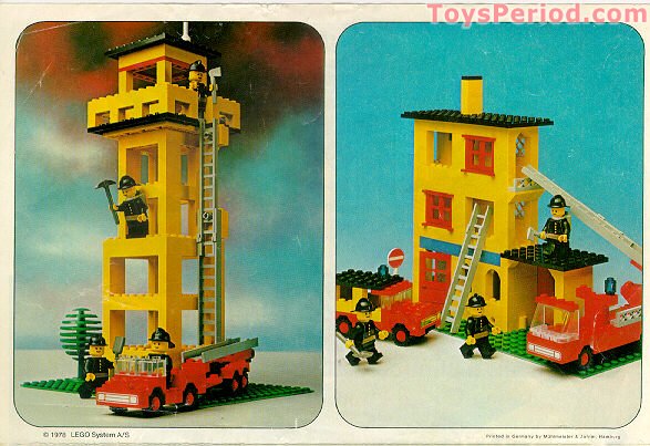 LEGO 374-1 Fire Station Instructions and Parts List