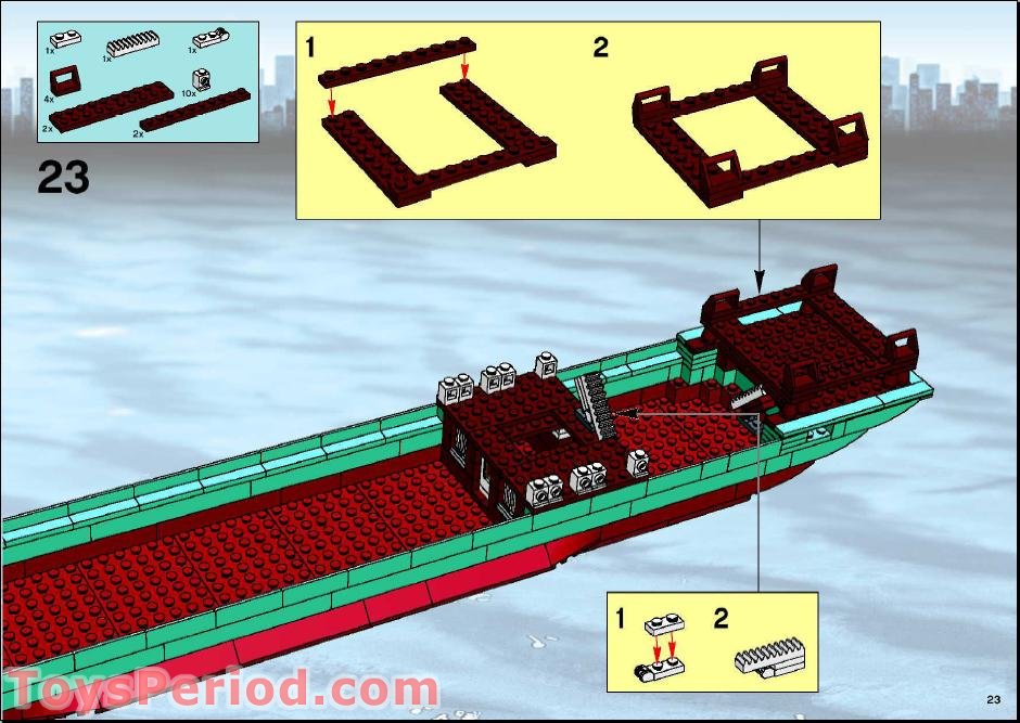 LEGO 10152-2 Maersk Sealand Container Ship 2005 Edition Set Parts ...