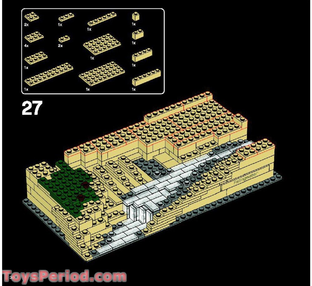 LEGO 21005 Fallingwater Instructions and Parts List