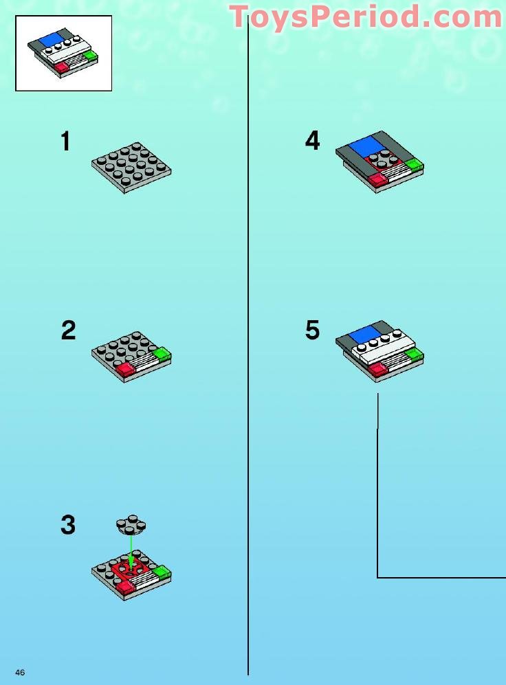 LEGO 4981 Chum Bucket Instructions and Parts List