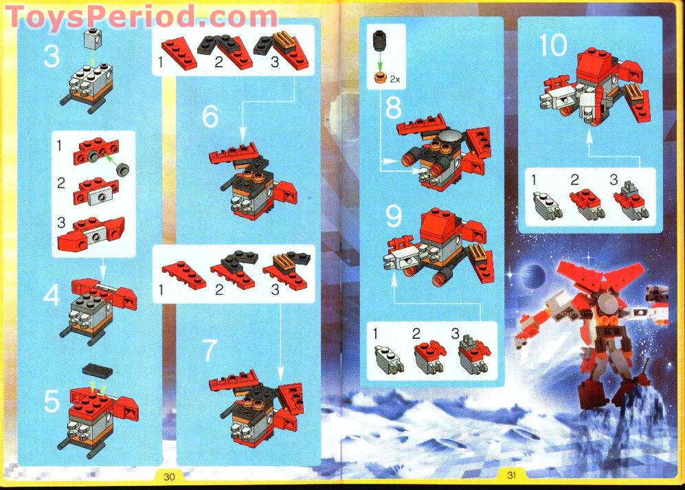 LEGO 4097 Mini Robots Instructions and Parts List