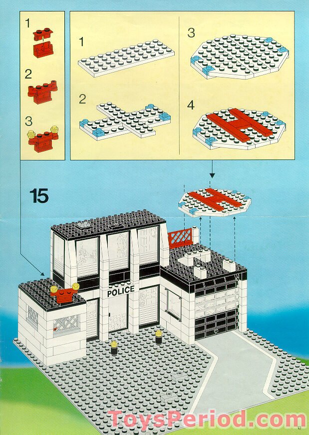 LEGO 6386 Police Command Base Instructions and Parts List