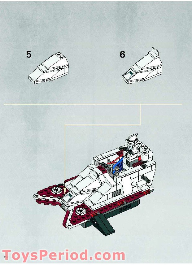 LEGO 7679 Republic Fighter Tank Instructions and Parts List