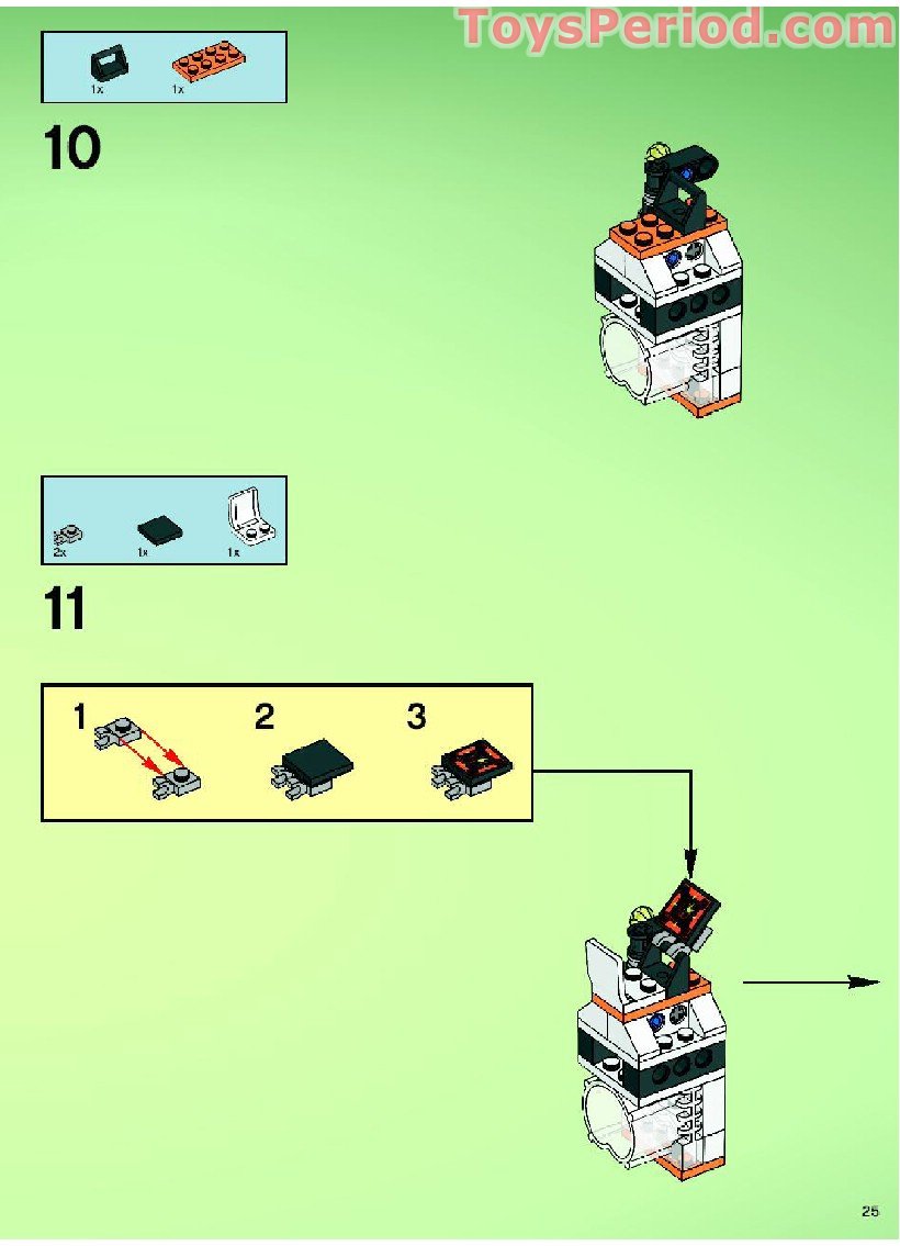 LEGO 7690 MB-01 Eagle Command Base Instructions and Parts List