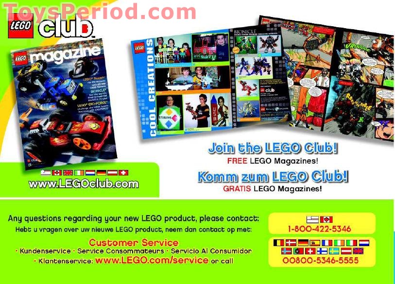 LEGO 8916 Takadox Instructions and Parts List