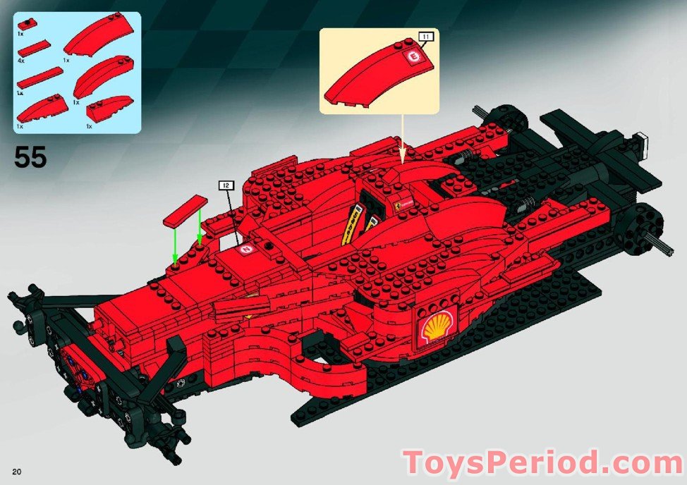 LEGO 8157 Ferrari F1 1:9 Instructions and Parts List