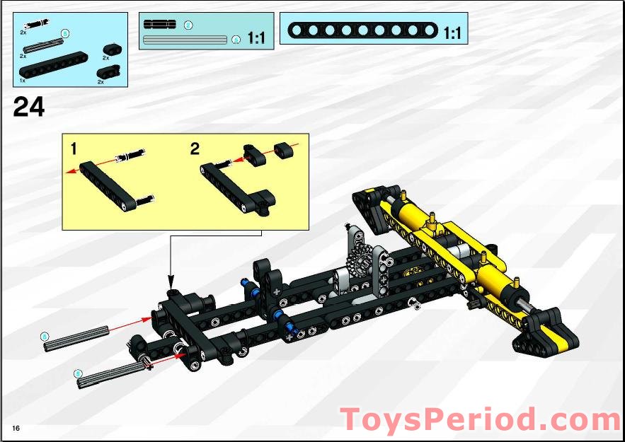 LEGO 8455 Back-hoe Loader (Backhoe) Instructions and Parts List