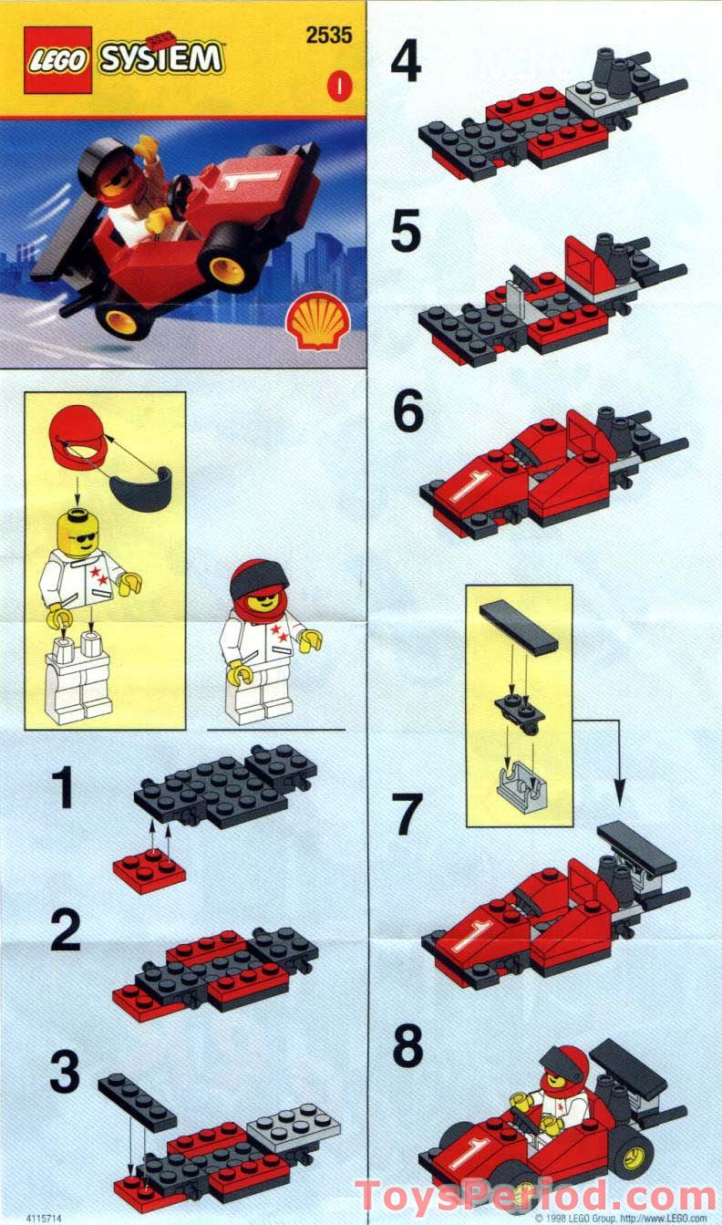 LEGO 2535 Shell Promotional Set - Formula 1 Racing Car Instructions and ...