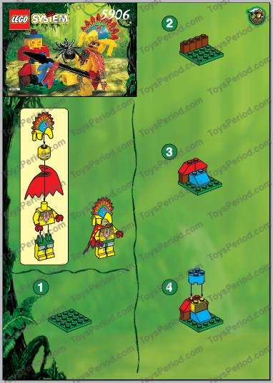 LEGO 5906 Ruler of the Jungle Instructions and Parts List