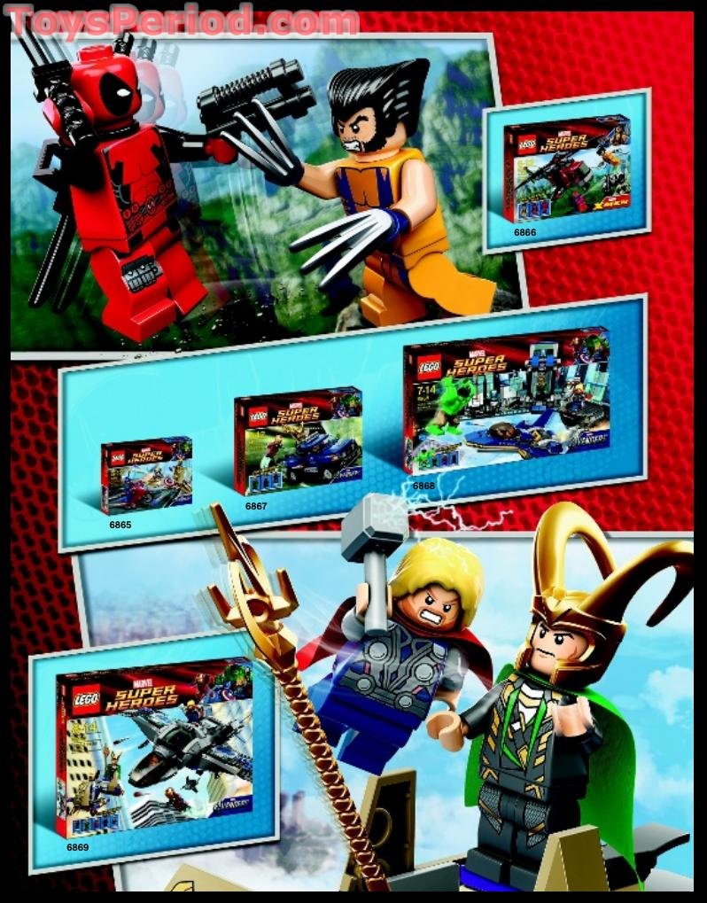 LEGO 6868 Hulk's Helicarrier Breakout Instructions and Parts List