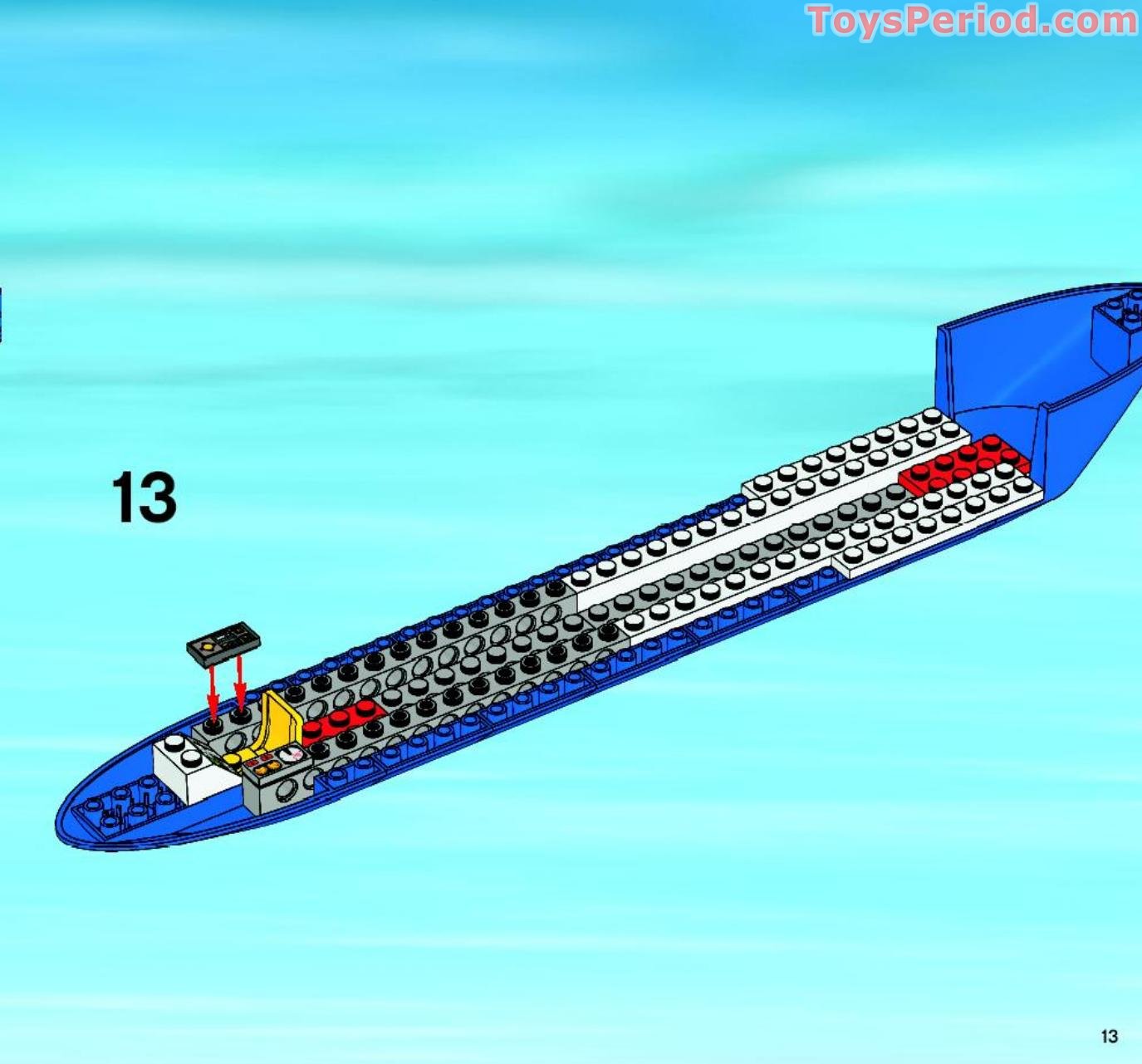LEGO 3181 Passenger Plane Instructions and Parts List