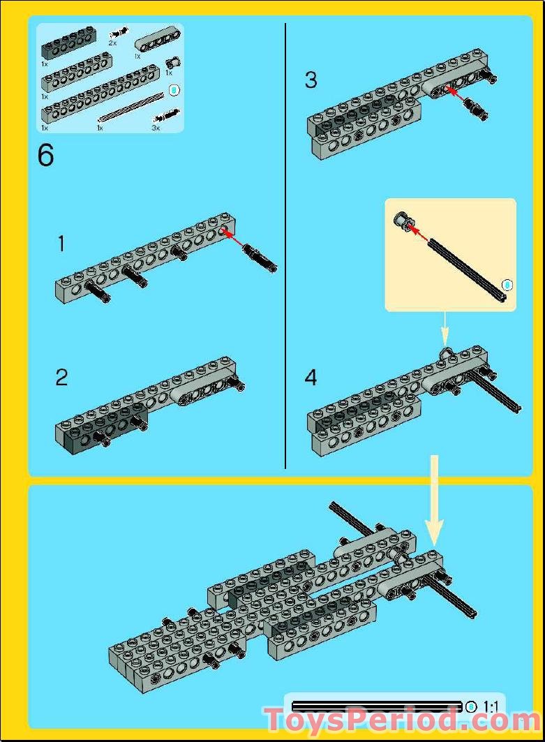 LEGO 4896 Roaring Roadster Instructions and Parts List