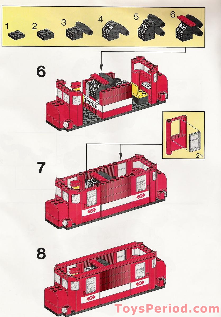 LEGO 4551 Crocodile Locomotive Instructions and Parts List