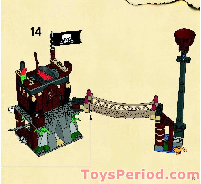 LEGO 6253 Shipwreck Hideout Instructions and Parts List