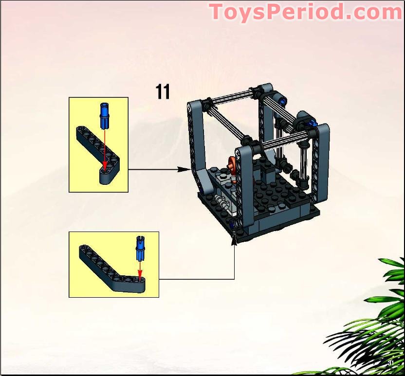 LEGO 7296 Dino 4wd Trapper Instructions and Parts List
