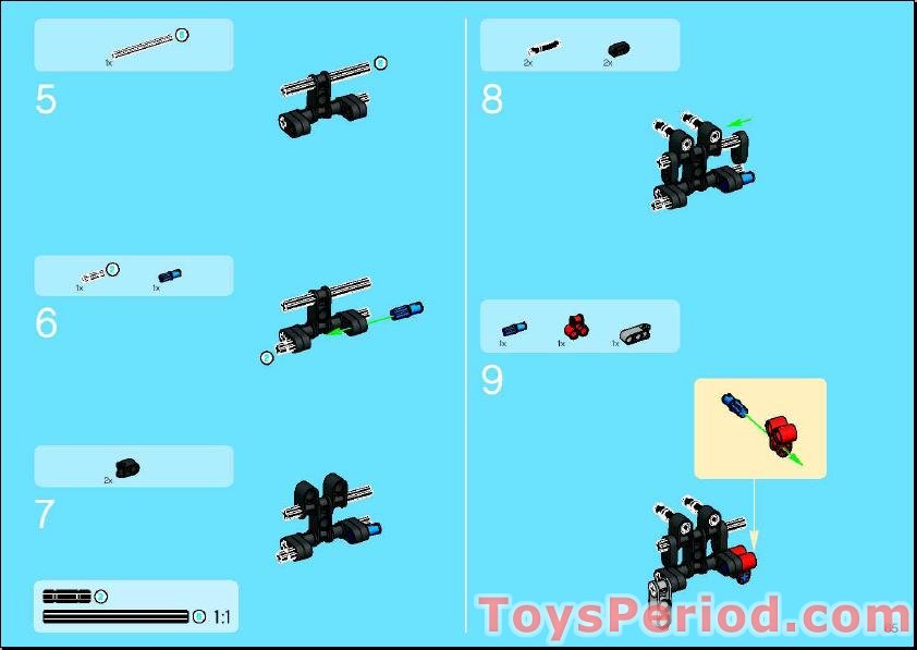 LEGO 8420 Street Bike Instructions and Parts List
